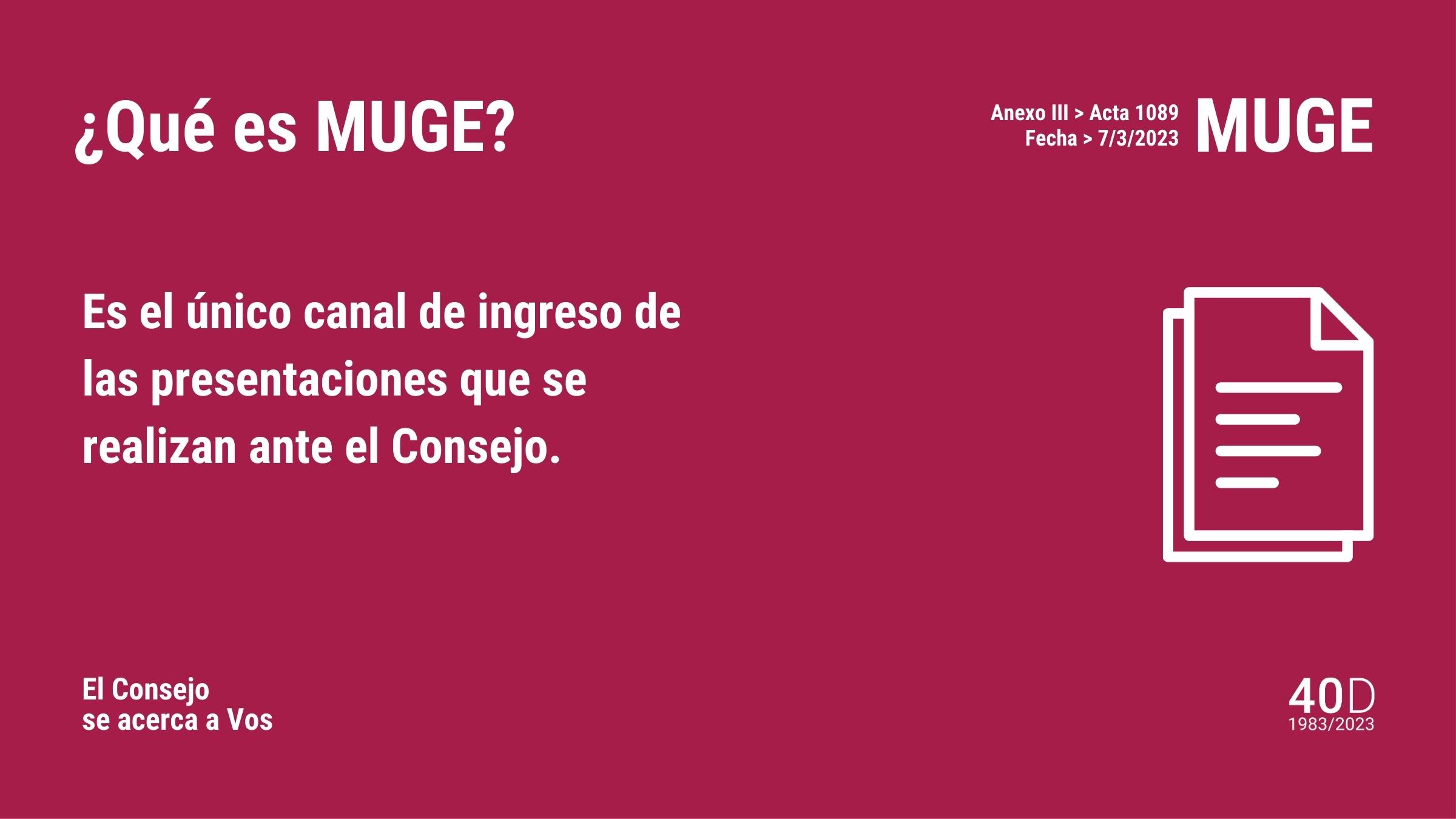 Te presentamos MUGE, nuestra Mesa Única General de Entradas
